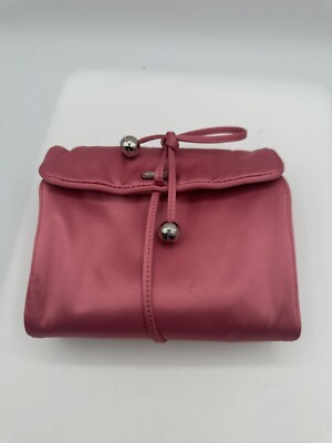 Coach Pink Luxury Satin Jewelry Roll Travel Pouch | eBay