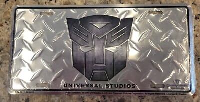 NEW UNIVERSAL STUDIOS AUTOBOTS TRANSFORMERS THE RIDE 3-D METAL LICENSE ...