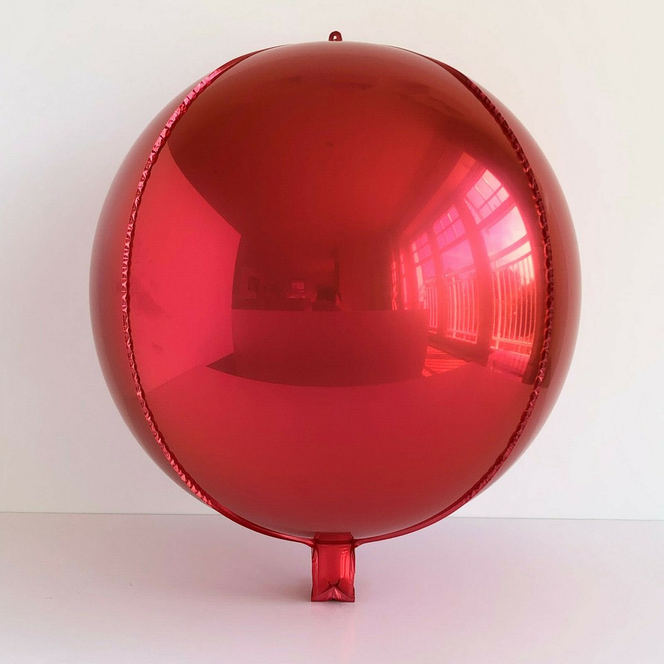 Brand New 18" Sphere Orb Round Balloons Silver & Red Party Balloons ...