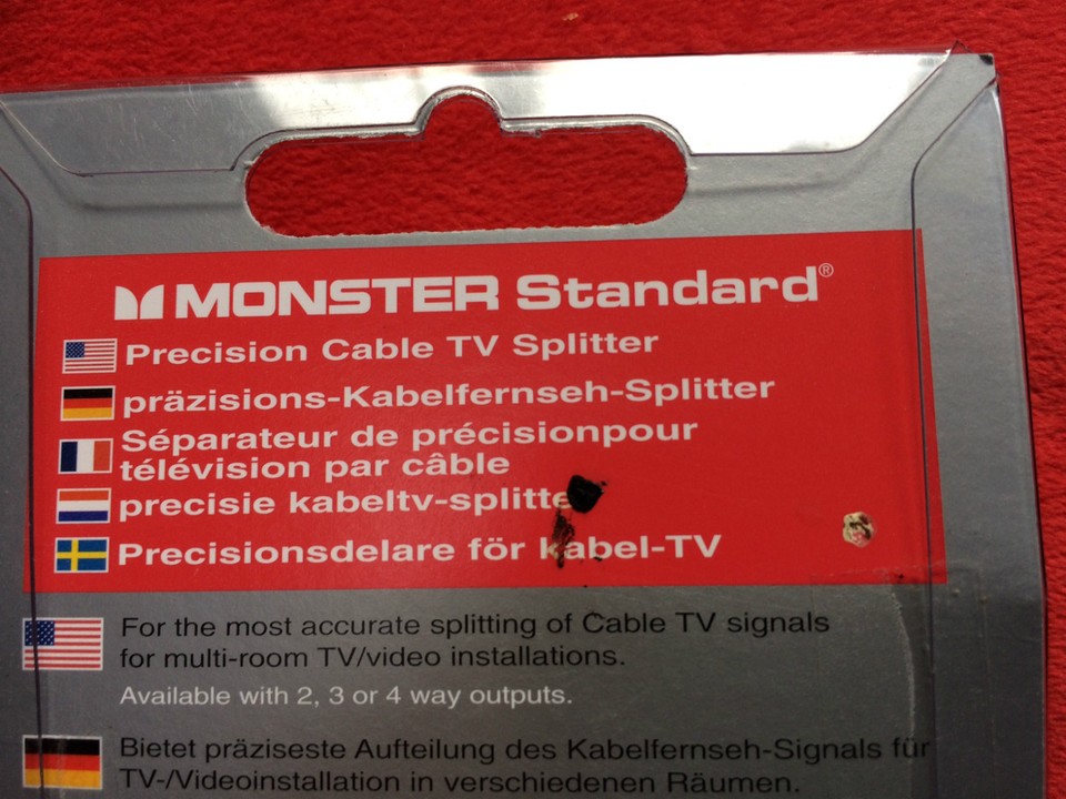 Monster Cable 1 GHz 2 way RF splitter 112786-00 | eBay