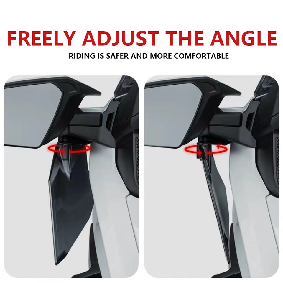 Adjustable Black Upper Air Deflectors Wind Deflector For Honda Gold ...
