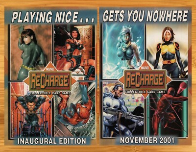2001 Marvel Recharge Collectible Card Game Print Ad/Poster Spider-Man ...