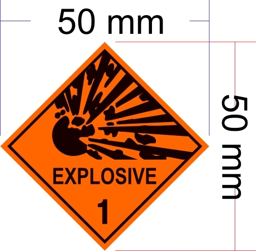 EXPLOSIVE Explosion Danger Warning Safety Sign 50mm Vinyl Sticker ...