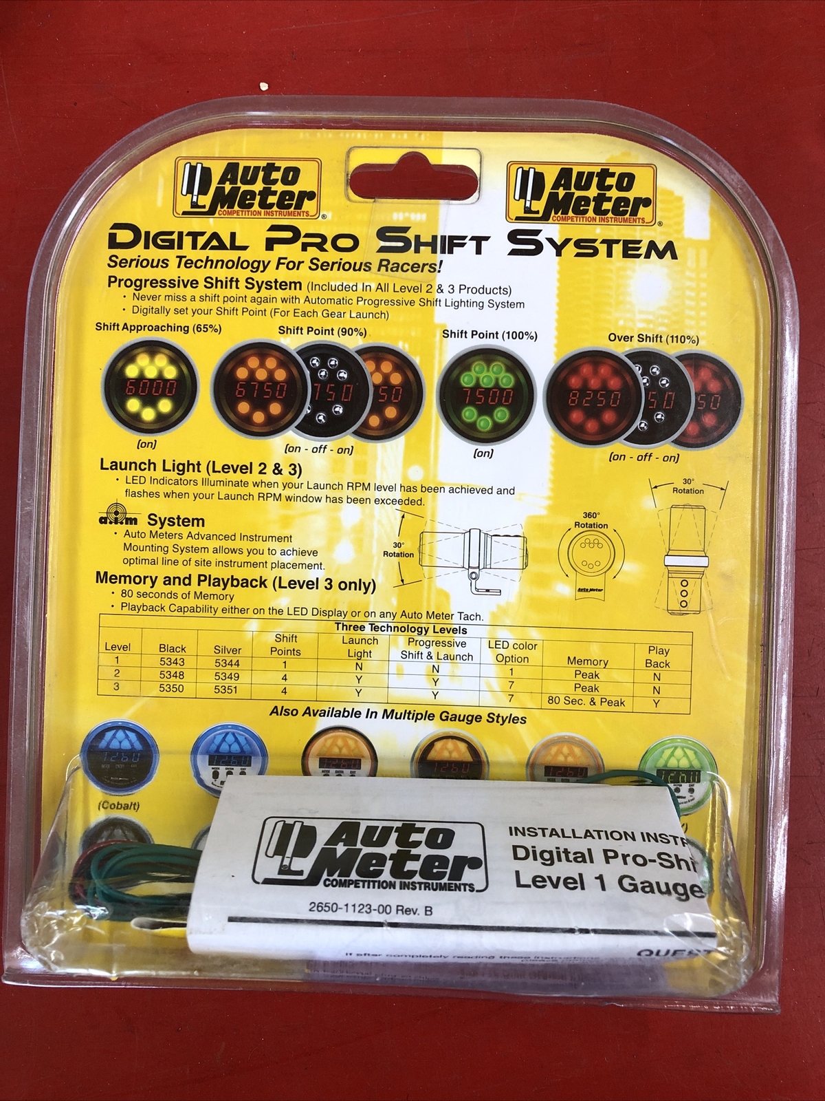 Shift+Indicator+Light+Auto+Meter+5343 for sale online | eBay