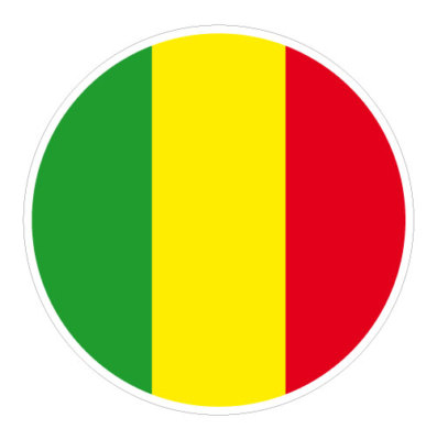 6 x Autocollant 5cm drapeau rond MALI sticker valise vélo voiture | eBay