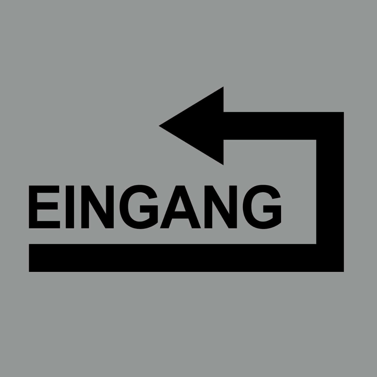 Eingang 30cm + Pfeil 35cm links ums Haus Ecke herum Aufkleber Tattoo ...