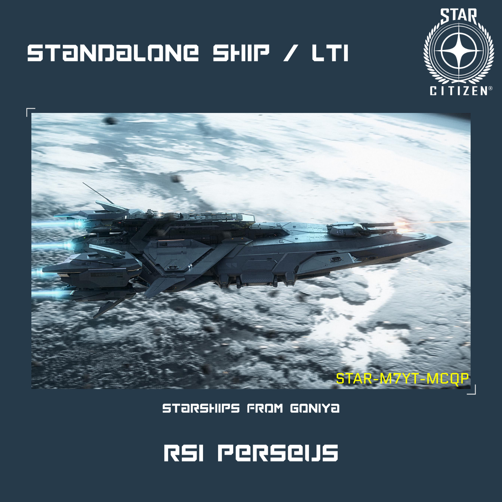 STAR CITIZEN - RSI PERSEUS + VIP PAINT - LTI - CCU'd - (Lifetime ...
