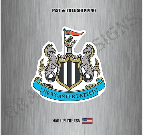 Newcastle United England Football Soccer Vinyl Sticker Decal Car Truck ...