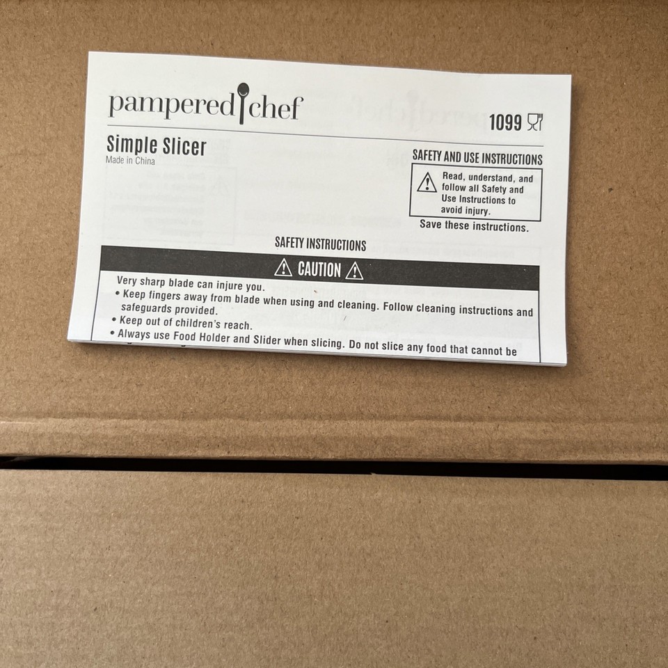 NIB The Pampered Chef Simple Slicer 1099 Mandolin Kitchen Food Gadget ...
