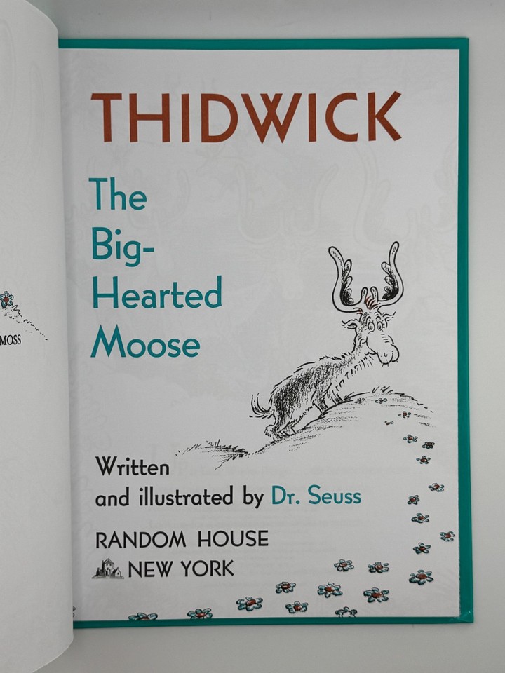 Thidwick the Big-Hearted Moose by Dr. Seuss Hardcover Classic Children ...