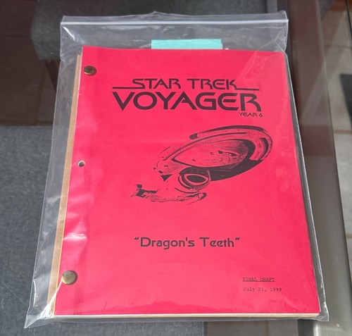 Star Trek Voyager Production Original Script "Dragon's Teeth" - COLORED ...