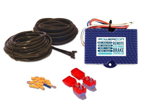 REMOTE HEAD ELECTRIC BRAKE CONTROLLER + DIY INSTALL HOT WIRING KIT ref ...