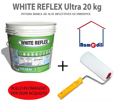 WHITE REFLEX ULTRA Pittura bianca riflettente x terrazze tetto isolante ...