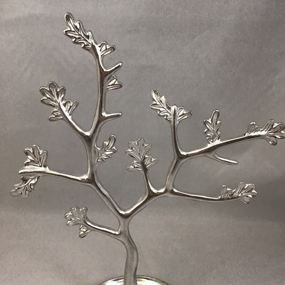 Silver Tone Decorative Metal Tree Figurine | eBay