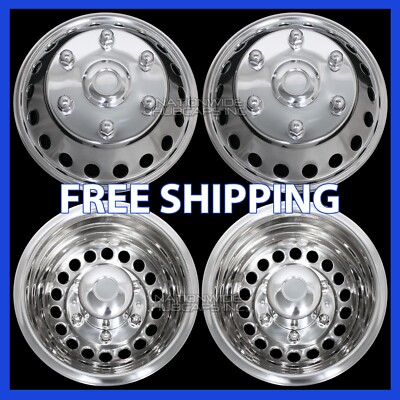 4 fits Sprinter Van 2007-2025 16" Dual Steel Wheel Simulators Dually ...