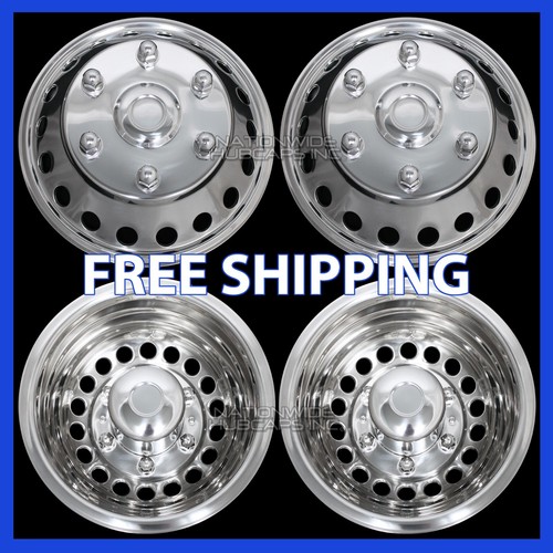 4 fits Sprinter Van 2007-2025 16" Dual Steel Wheel Simulators Dually ...