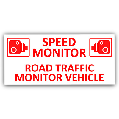 1 x Speed Monitor Road Traffic Monitor Vehicle External Stickers Car ...