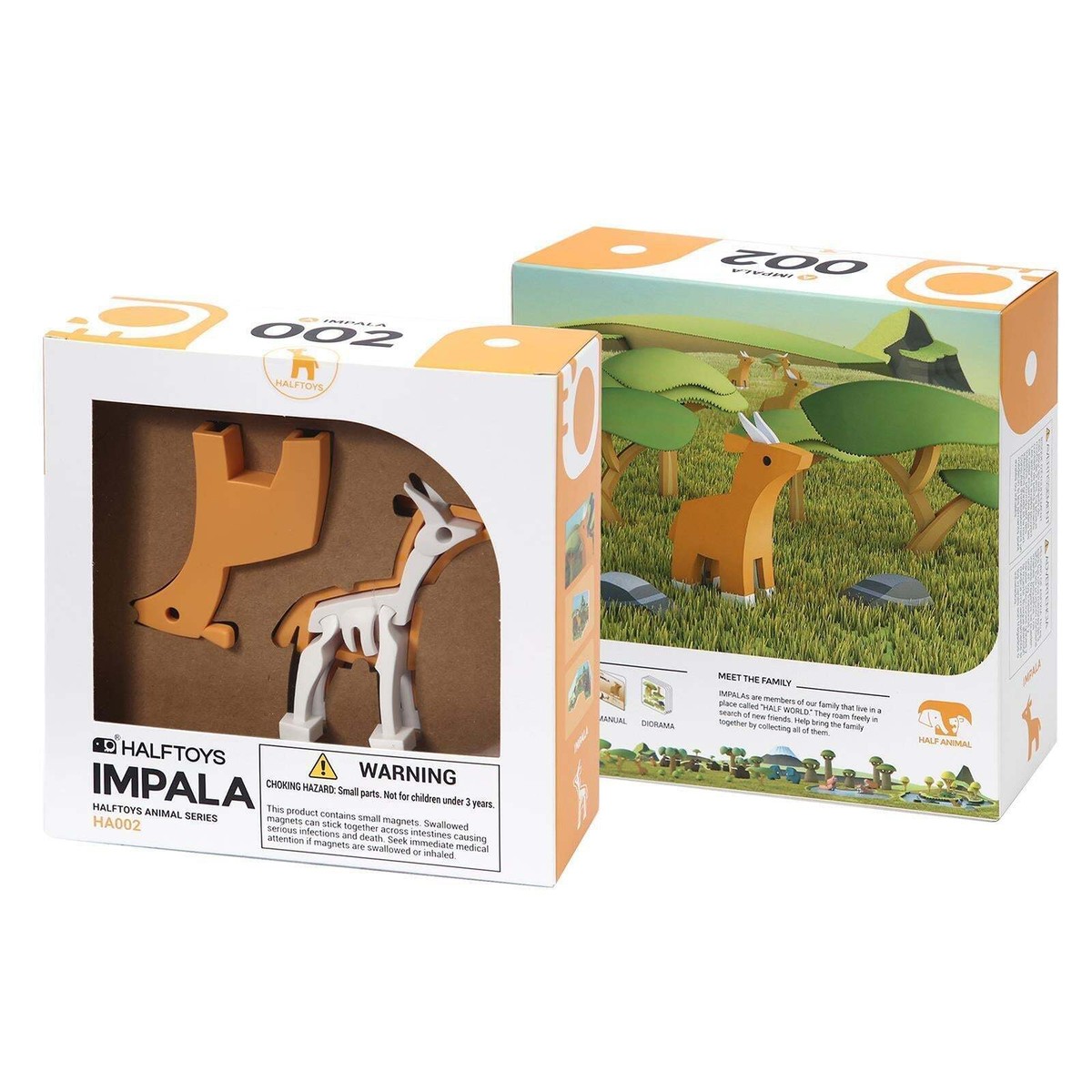 Impala Animal Halftoys Animal Impala 3D Puzzle Magnetic Play Figure