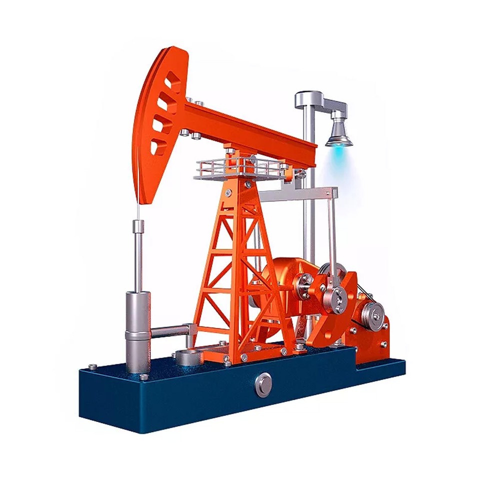 Oil Pumping Unit Metal Assembly Model Electric Pump Jack Creative Kit ...