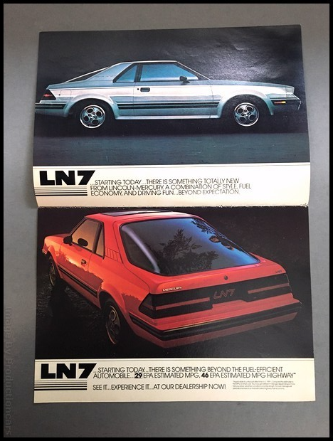 1982 Mercury Lynx Capri and LN7 Vintage Car Sales Brochure Catalog | eBay