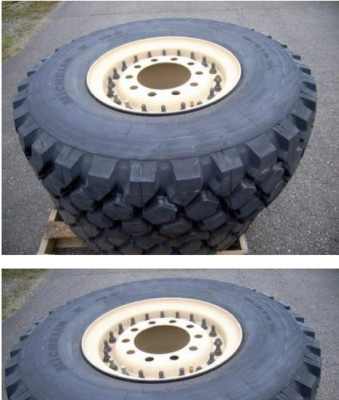 NEW MRAP TIRE AND WHEEL 395x85xr20 Heavy Duty Military Tire and Wheel ...