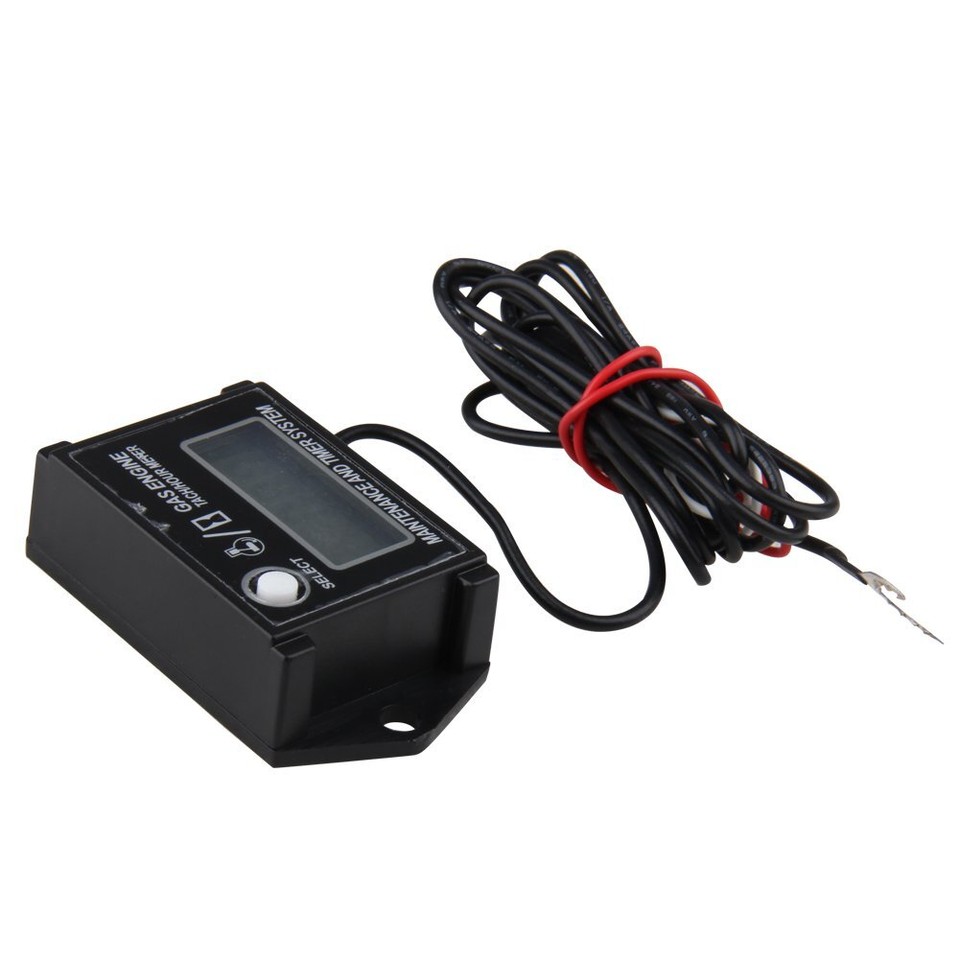 LCD Digital Hour Meter Tachometer for Small Gas Spark Engine Motor ...