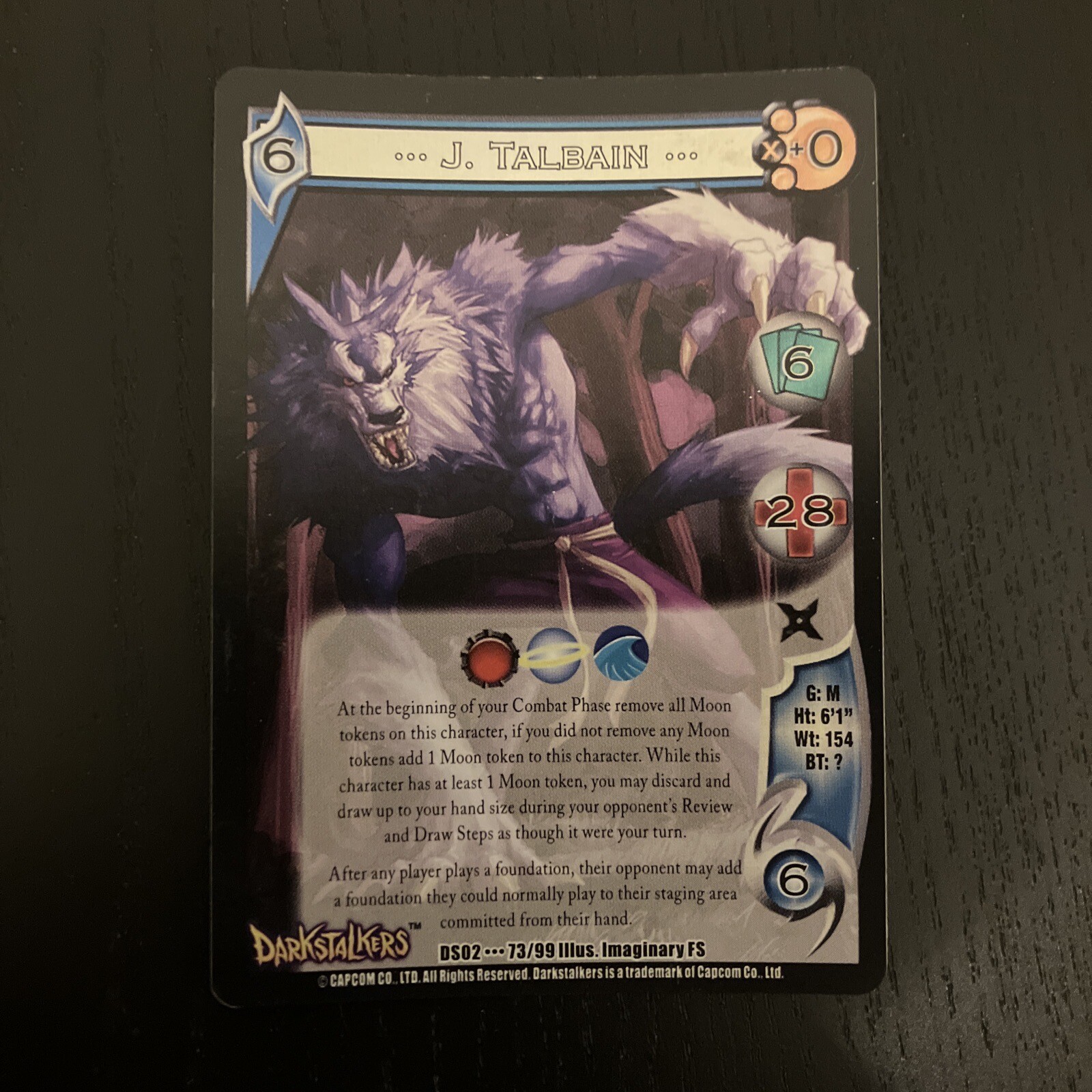 universal fighting system DarkStalkers - J. Talbain - DS02 - 73/99 ...