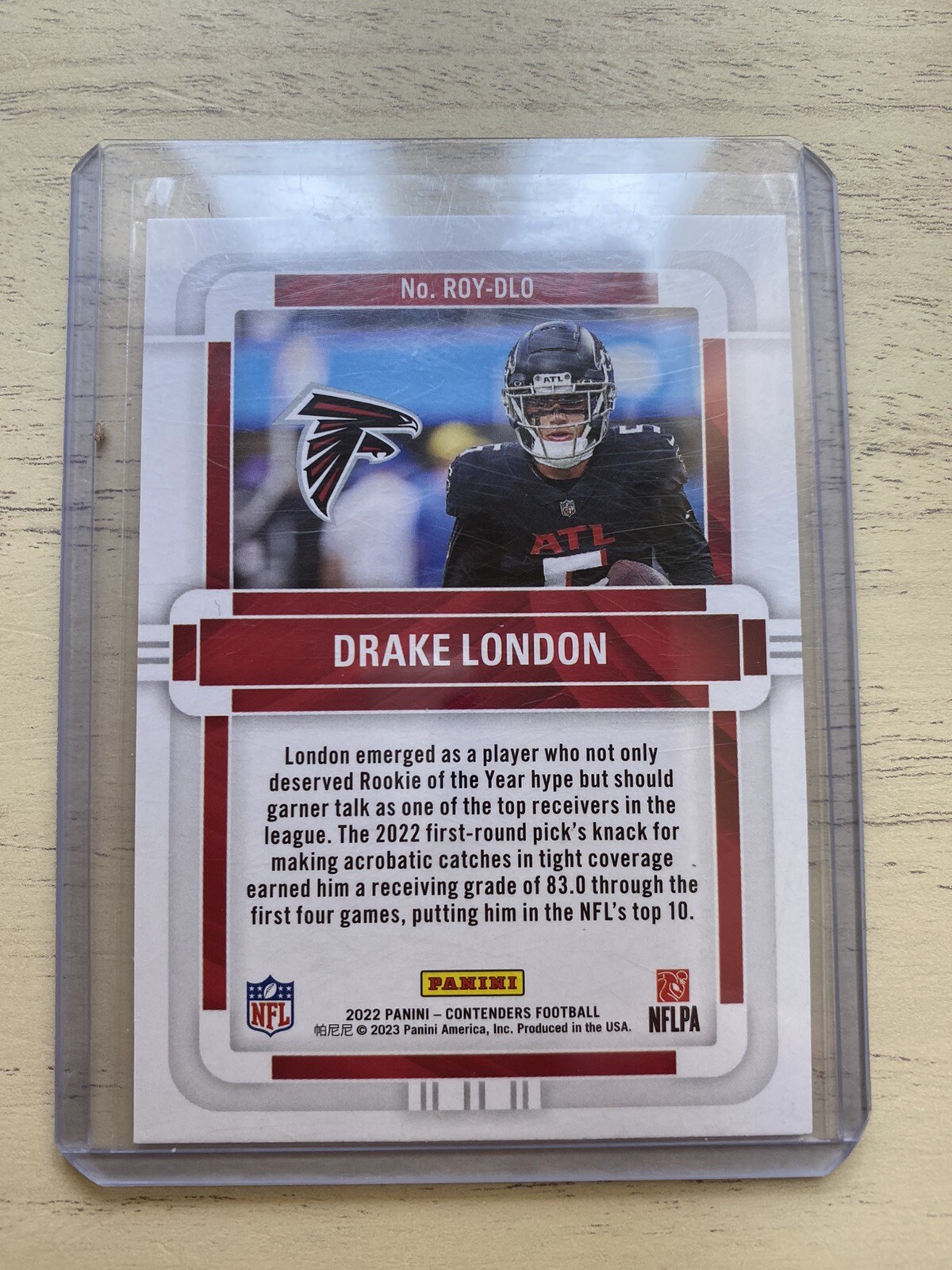 Drake London Rookie (RC) 2022 Panini Contenders - Rookie of the Year ...