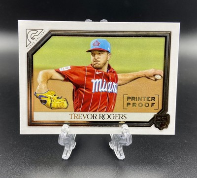 2021 TOPPS GALLERY TREVOR ROGERS PRINTER PROOF PARALLEL ROOKIE MIAMI ...