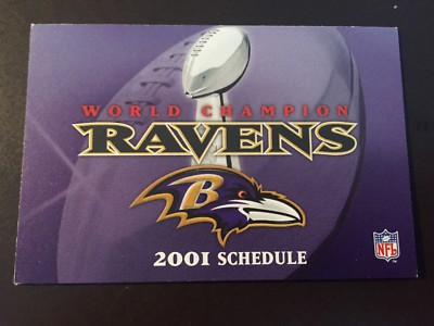 Baltimore Ravens 2001 NFL pocket schedule - Ravens Zone.Net | eBay