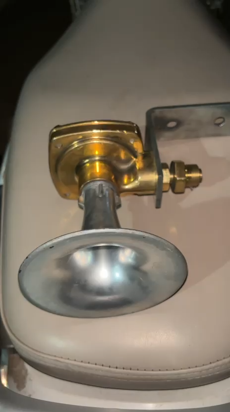 Swedish Tyfon Nautical Ship Horn Brass Shiny Grey Fiber Marine Signal ...