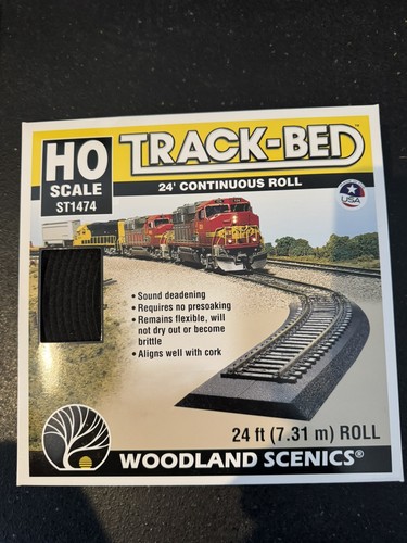 Woodland Track Bed 24 ft Roll HO Scale WOO1474 set of 4 | eBay