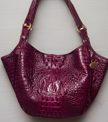 Brahmin Melbourne Marina Deep Sangria Plum Shoulder Bag | eBay
