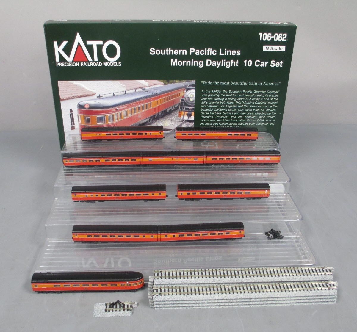 N Scale KATO 106-062 Southern Pacific Morning Daylight 10 Car Set ...
