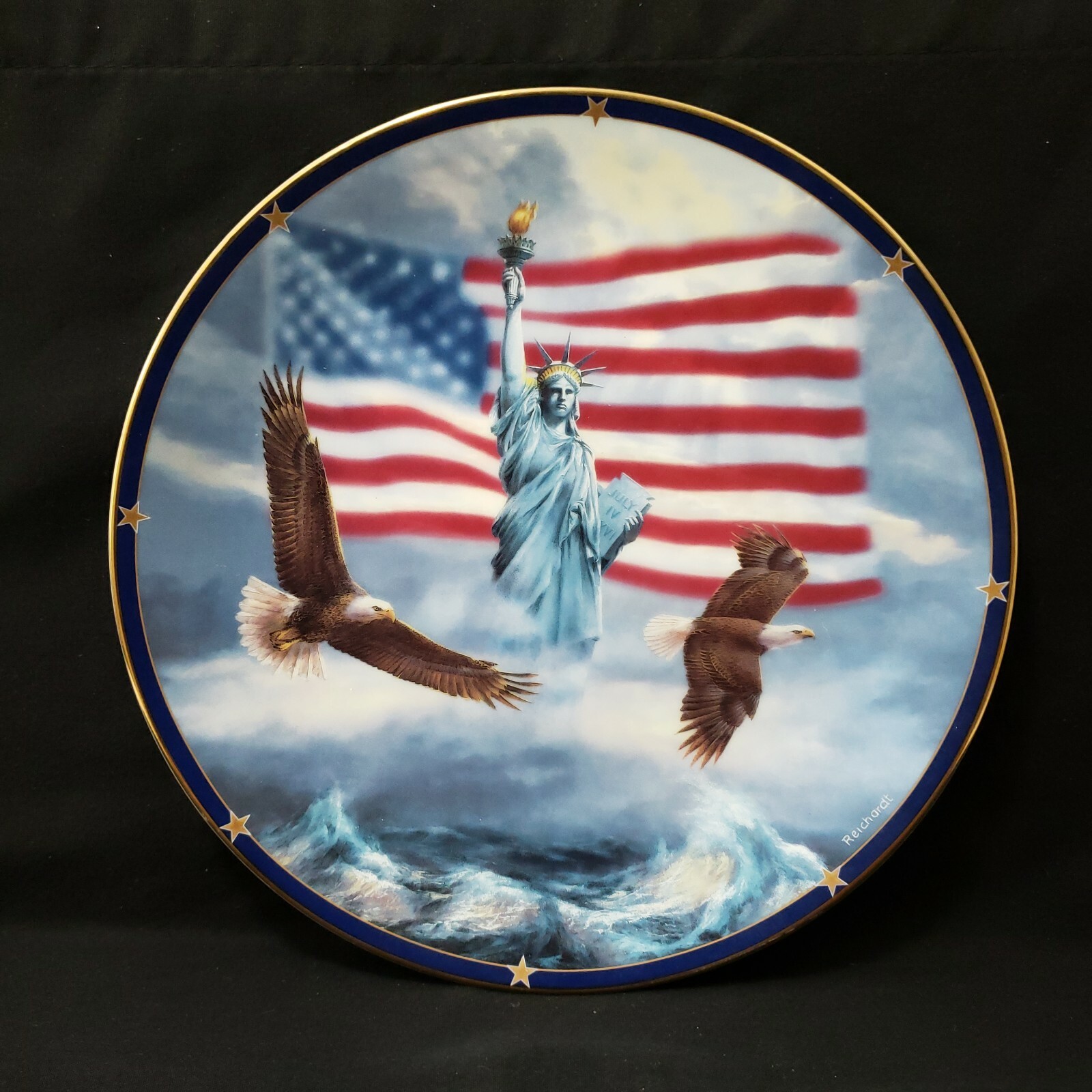 " AMERICA STANDS PROUD" Limited Edition Collector Plate C7308 Danbury ...