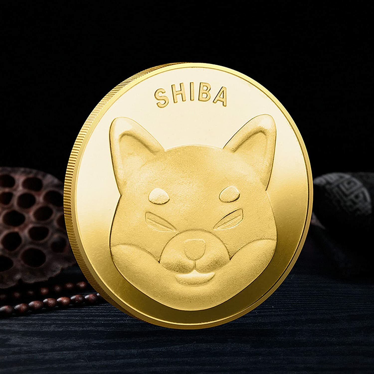 Gold Shiba Inu Coins Commemorative Collectors Gold Plated Crypto Coin W ...