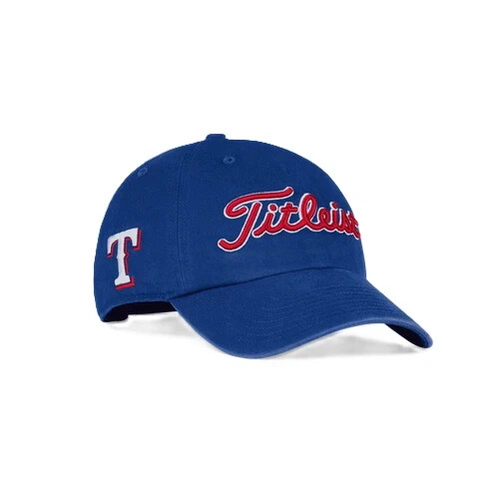 NEW TITLEIST Men's Genuine MLB Texas Rangers Golf "WASHED" Cap-Blue/Red ...