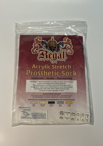 Regal Acrylic Stretch Prosthetic Sock, Size Medium/XX-Long, Ply 5 | eBay