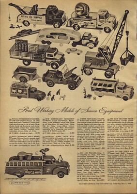 1955 PAPER AD Service Equipment Models Wrecker Searchlight Truck Crane ...