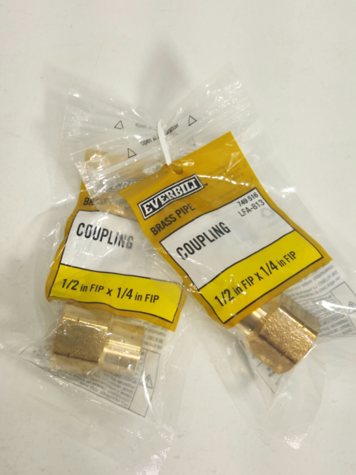 Everbilt Brass PIPE Coupling 1/2 in FIP x 1/4" FIP LFA-813 / 749516 QTY ...