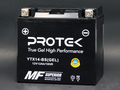 YTX14-BS Gel Battery for 2006-2019 Kawasaki Concours 14 ZG1400 Ninja ...