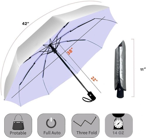 Windproof Travel Compact Umbrella-Automatic Umbrellas For Rain-Compact ...