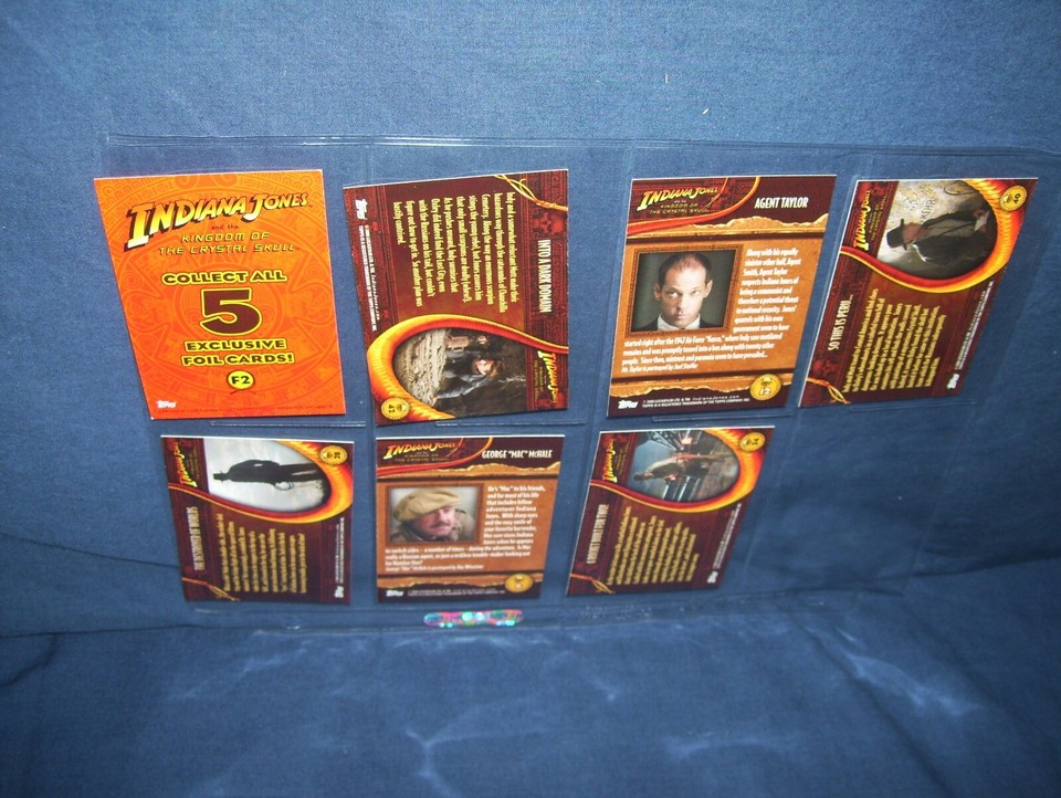 Indiana Jones and the Kingdom of the Crystal Skull Trading Card Lot ...