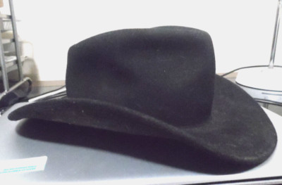 DPC Authentic Black 100 % Wool Cowboy Hat Size Small | eBay