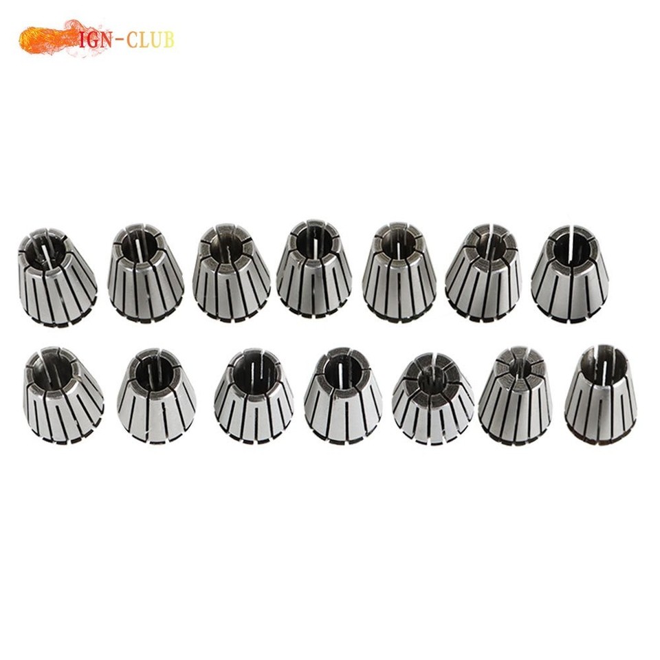 14Pcs ER20 Spring Collet Set Fit For CNC Milling Lathe Tool Engraving ...