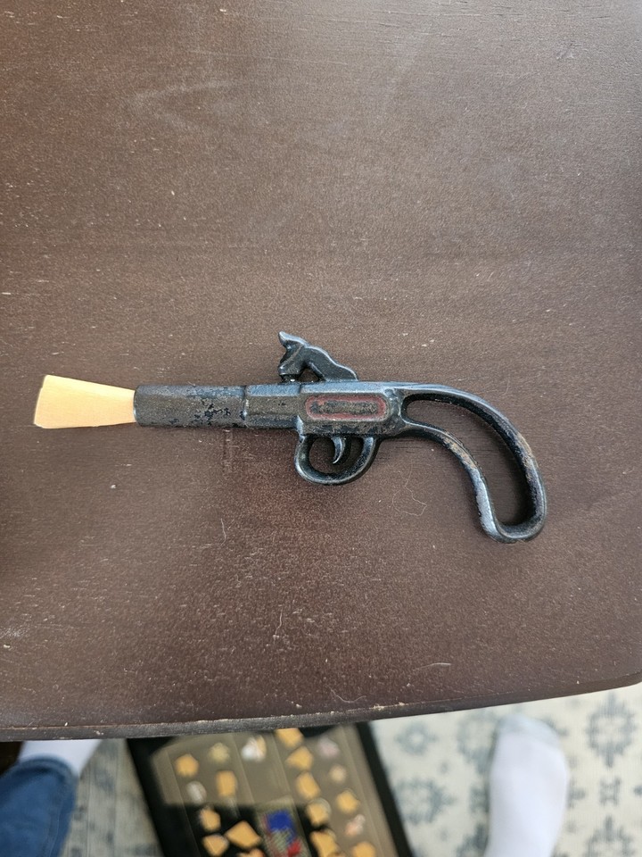Antique CAST IRON TOY FIRECRACKER SHOOTER PISTOL CAP GUN 19TH CENTURY ...