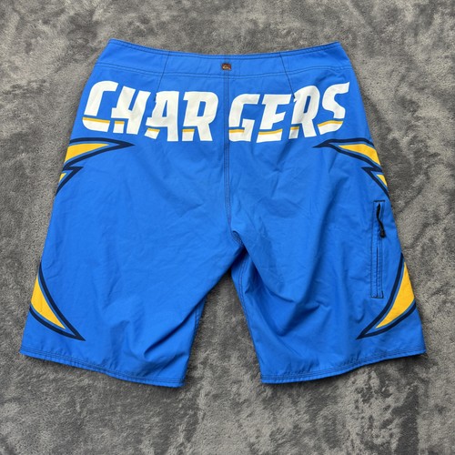 Los Angeles Chargers Board Shorts Mens 34 Blue Yellow NFL Football Swim ...