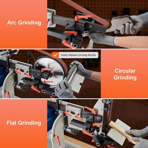 Uimoso Belt Grinder Sander 72 x 2-Inch Belt Polisher with VFD 3 ...
