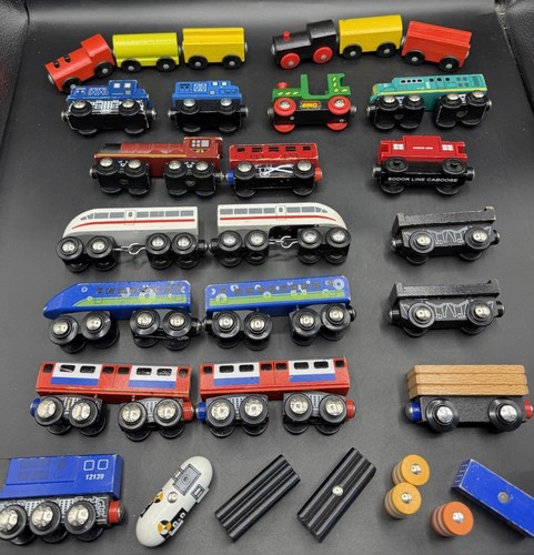 Brio ELC Wooden Railway Toy Train Engines / Carriages Bundle For Train ...