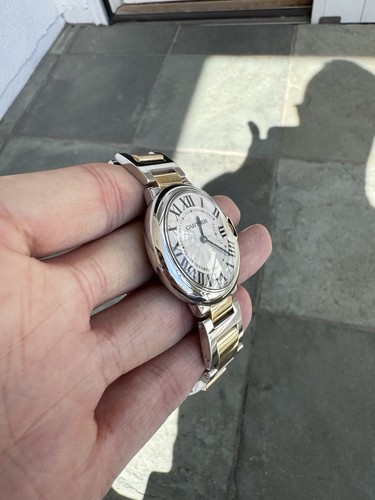 Cartier Ballon Blue 18k & Stainless Watch 3005 Medium W69008Z3 Box 36mm ...